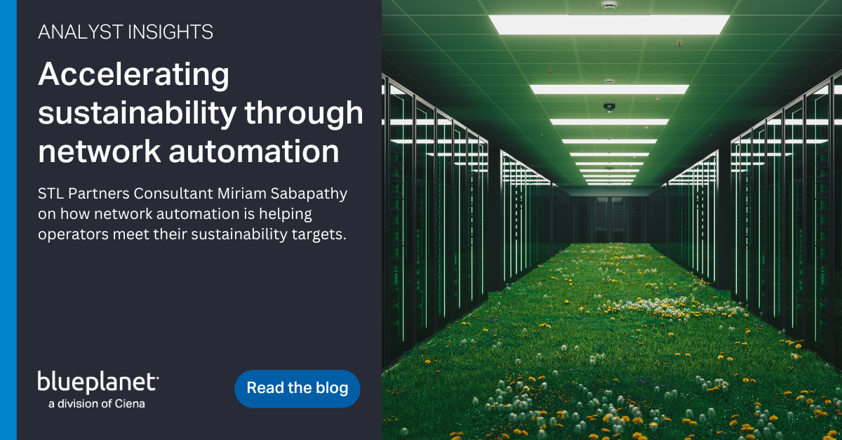 Accelerating sustainability through network automation - Blue Planet